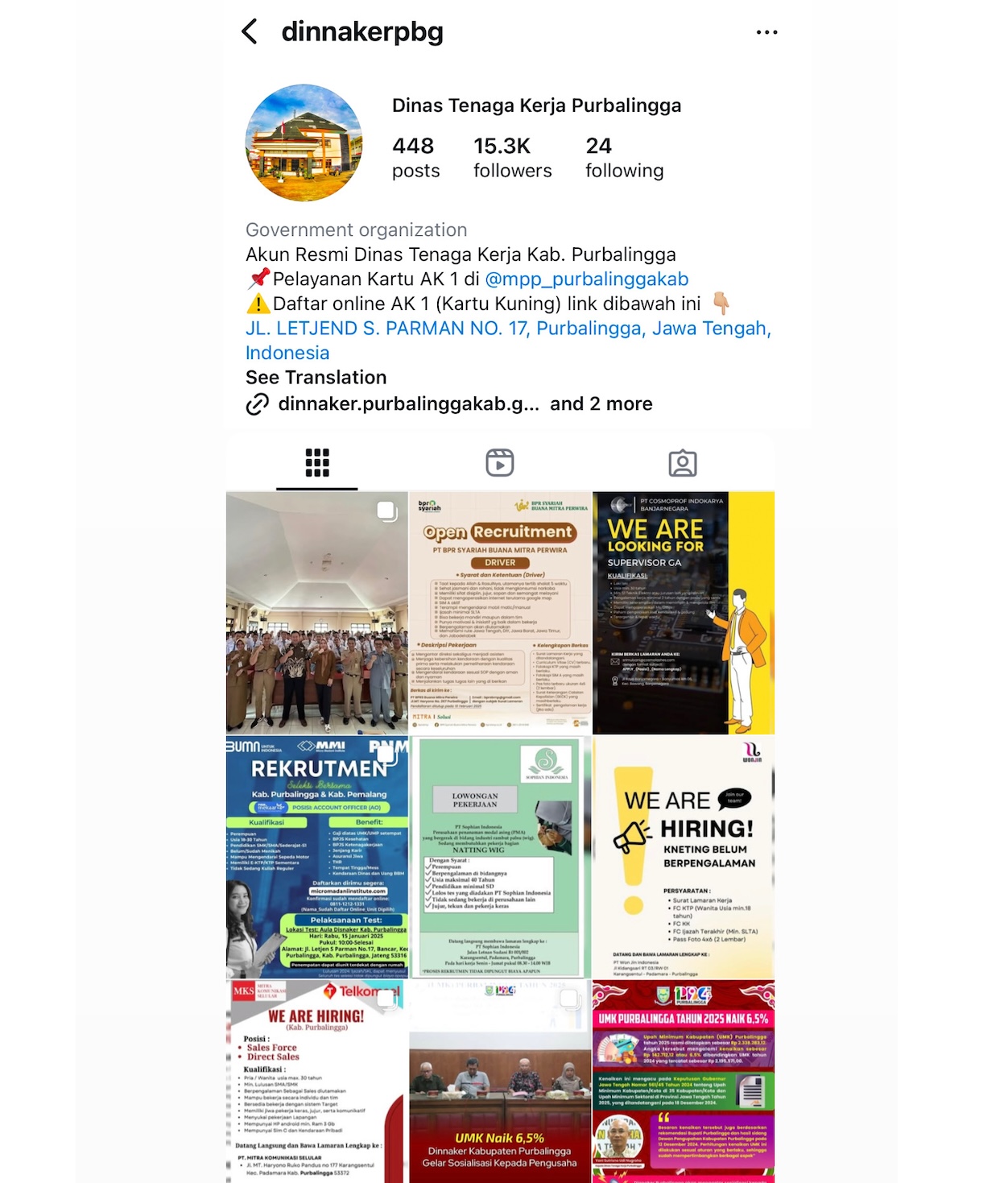 Lowongan Kerja – DINAS TENAGA KERJA